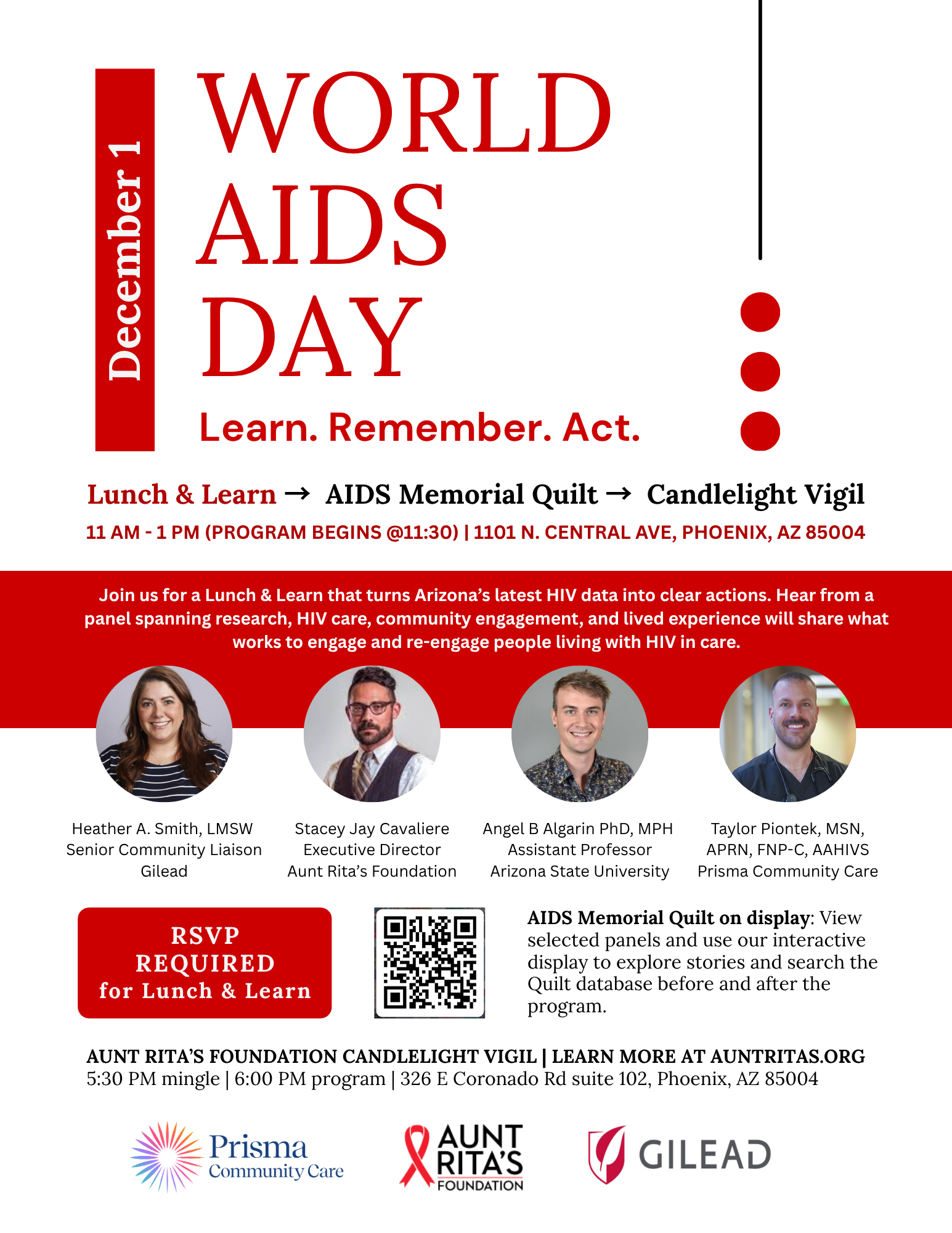 World AIDS Day: Lunch & Learn → AIDS Memorial Quilt → Candlelight Vigil ...